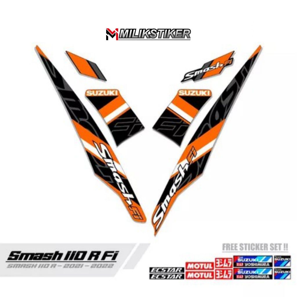 Jual STRIPING SMASH 110 R FI / MOTIF 3 / STICKER SMASH - 2021 - 2022 ...