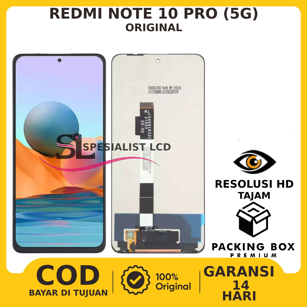 Jual LCD TOUCHSCREEN XIAOMI REDMI NOTE 10 PRO 5G ORIGINAL GARANSI FREE ...