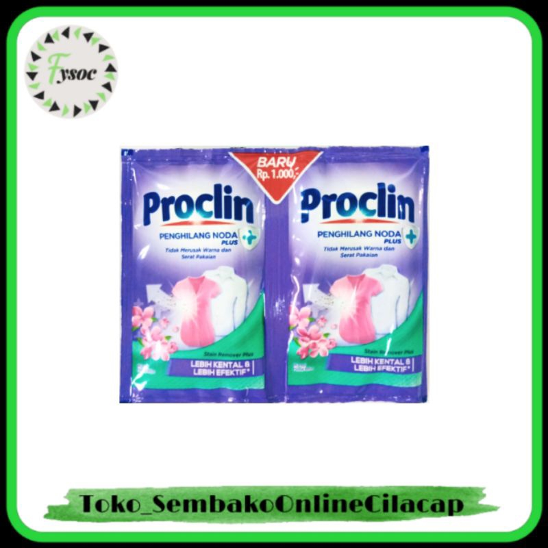 Jual PROCLIN UNGU PINK ( ISI 1 BARIS ATAU 2 SACHET) PEMUTIH PAKAIAN ...