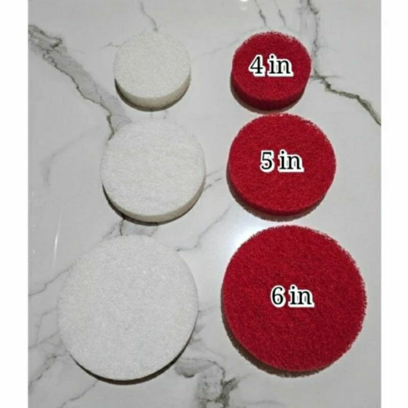 Jual Pad Polishing Red dan White Ukuran Kecil 4in,5in,6in per pc ...