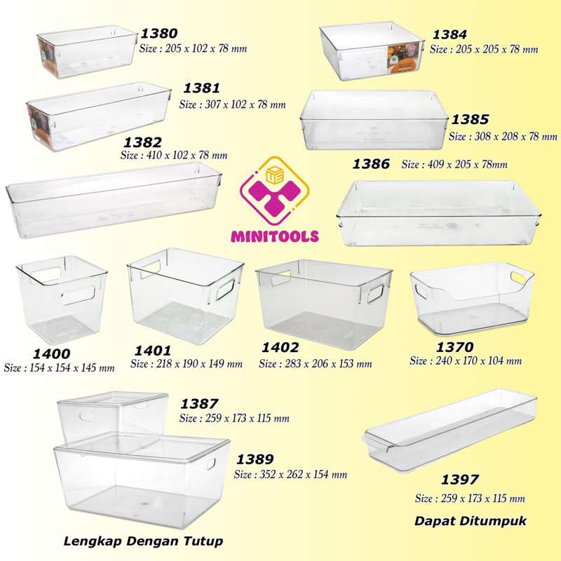 Jual Kotak Penyimpanan Kulkas / Wadah Serbaguna Acrilic Transparan ...
