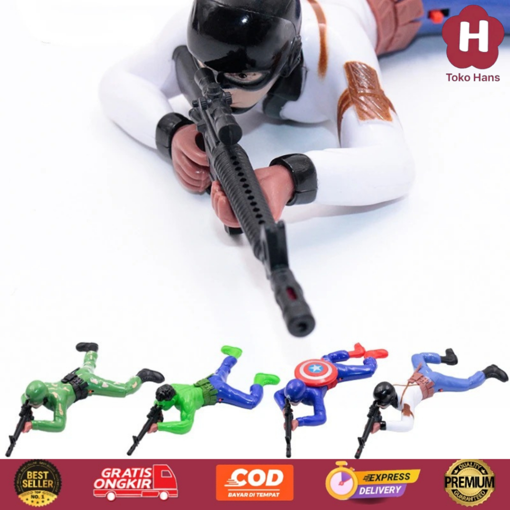 Jual [HTH] Mainan Anak Avengers Super Hero Merangkak Mainan Tentara ...