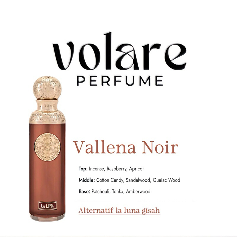 Jual PARFUME VALLENA NOIR, for unisex, alternatif gisah la luna yang mewah nan elegan, parfum ...