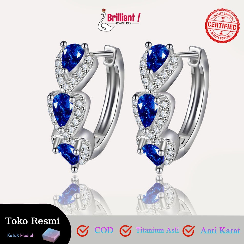 Jual Anting Blue Diamond Antik Anting Perak Safir Cordate Anting ...