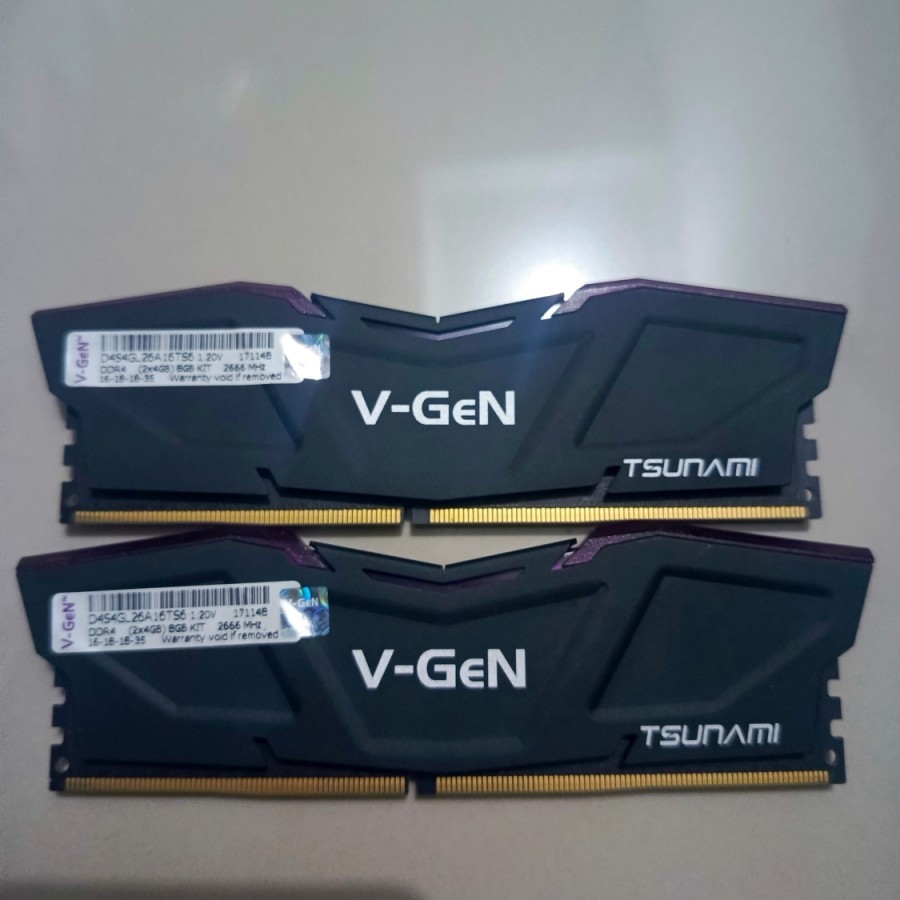 Jual RAM VGEN TSUNAMI 8GB 2x4GB DDR4 2666mhz | Shopee Indonesia