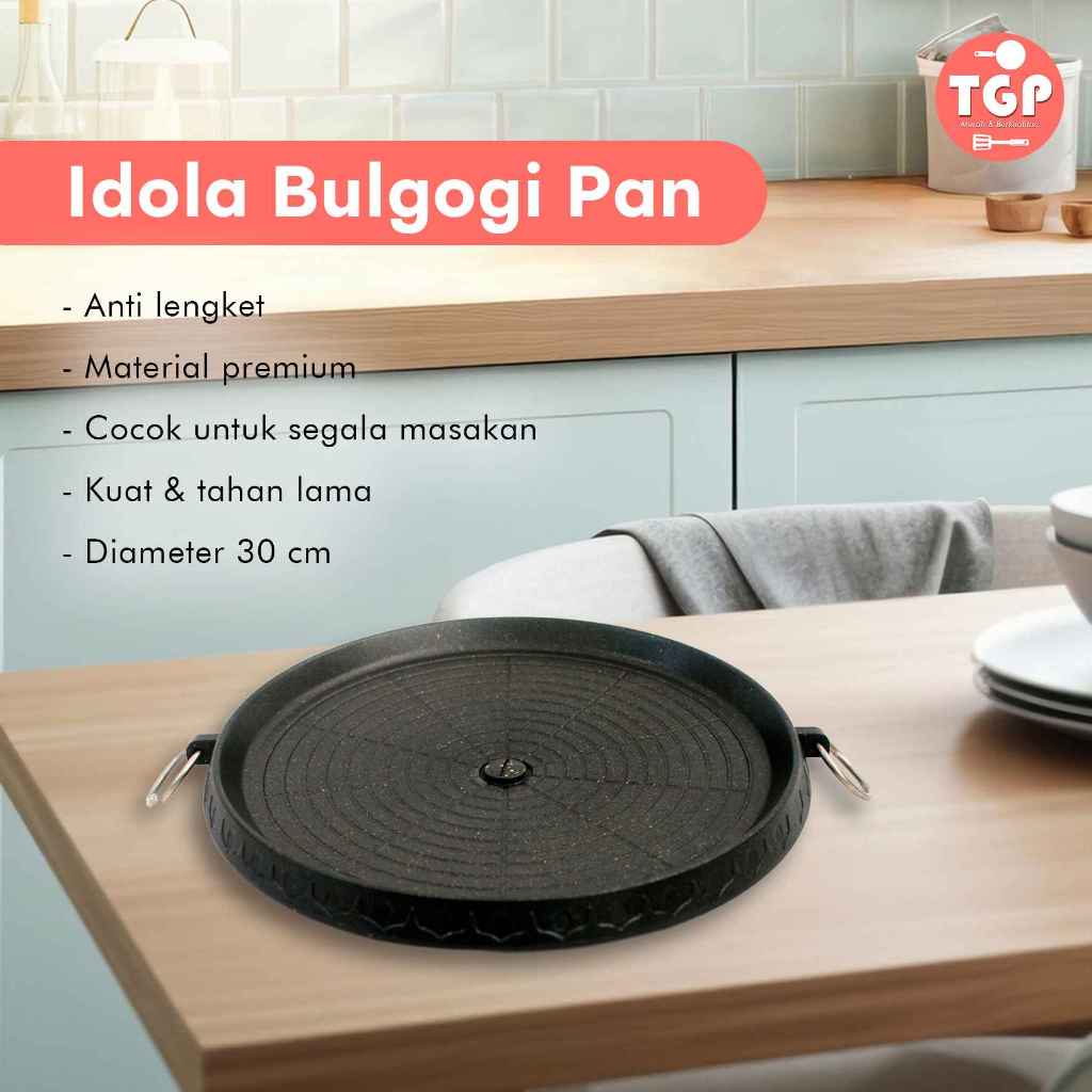 Jual PANGGANGAN BULGOGI PAN IDOLA KOREAN GRILL BBQ + MARBLE ANTI ...