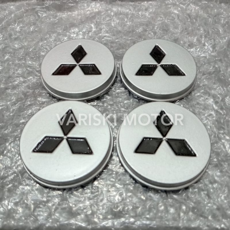 Jual dop roda tutup velg Mitshubishi kuda diameter 5,5 cm logo hitam ...