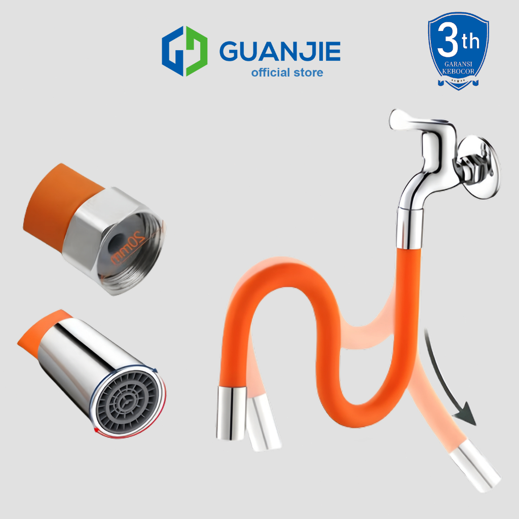 Jual GUANJIE - Selang Flexible 360 Derajat 30CM 50CM Ekstensi Keran Air Universal 1/2 Inch Pipa ...