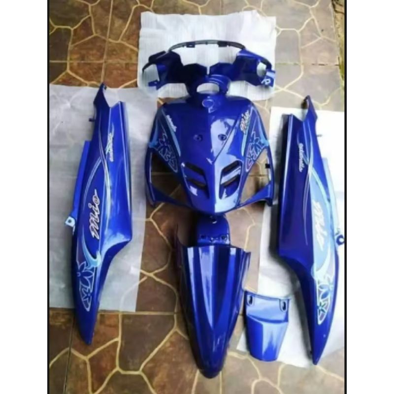 Jual paket full body halus Yamaha Mio sporty plus striping warna hitam ...