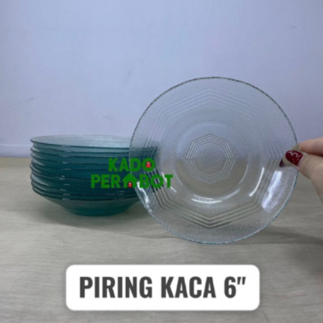 Jual Piring Kaca Soklin 6Inch - Piring Tatak Kaca - Piring Kaca Lauk ...