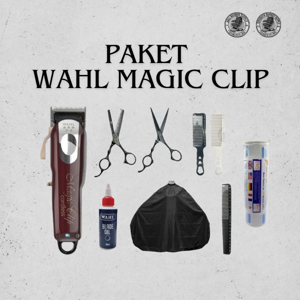 Jual Paket Barbershop Wahl Magic Clip Paket Hemat Barber Alat Cukur ...