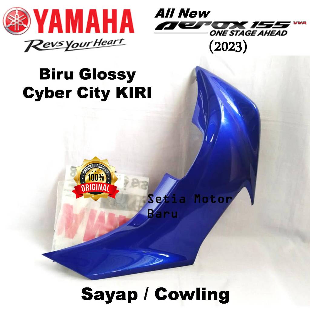 Jual Sayap Kiri All New Aerox Biru Glossy Cyber City Asli Yamaha ...