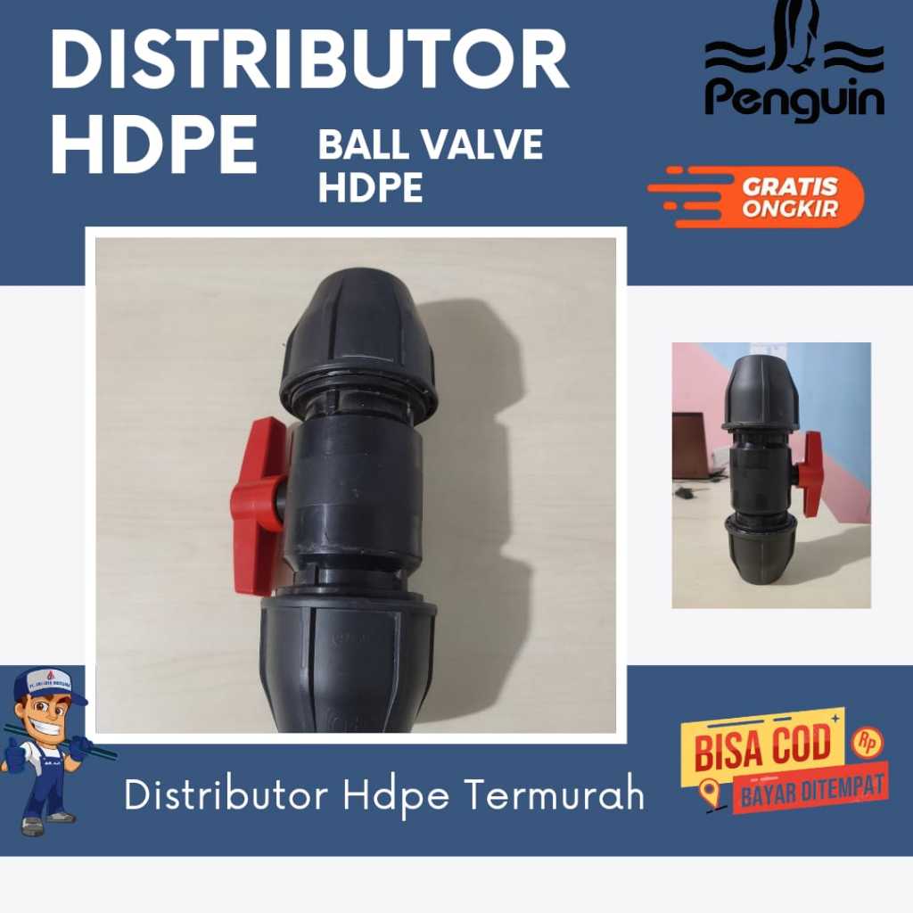 Jual BALL VALVE HDPE 1 1/2 INCH ATAU STOP KRAN HDPE 50MM | Shopee Indonesia