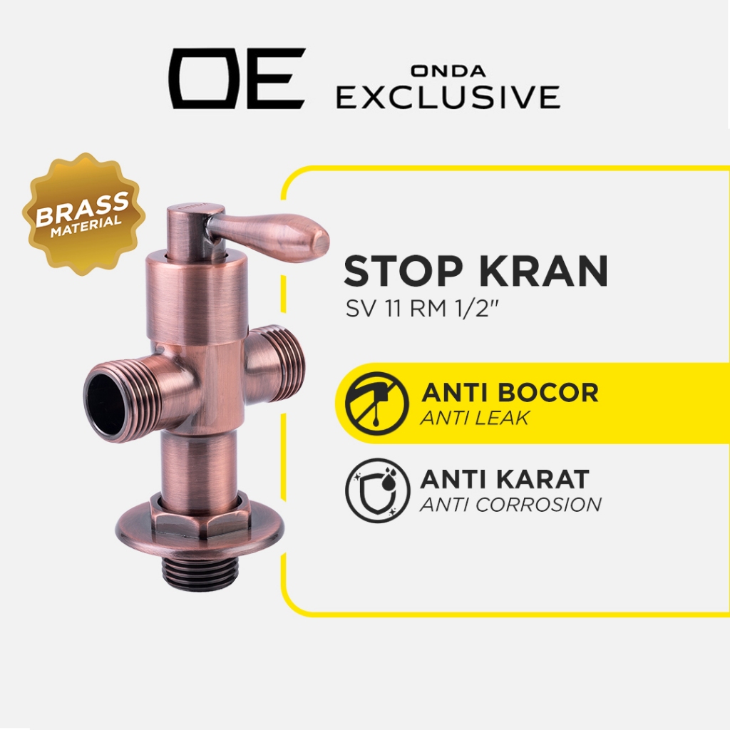 Jual ONDA Stop Kran WC Air Toilet WC Tembok Jet Shower Kuningan Anti ...