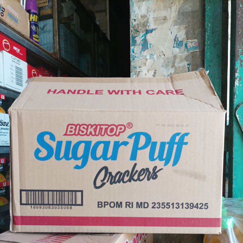 Jual SUGAR PUFF CRACKERS BISKITOP 1 DUS ISI 12 PAK | Shopee Indonesia