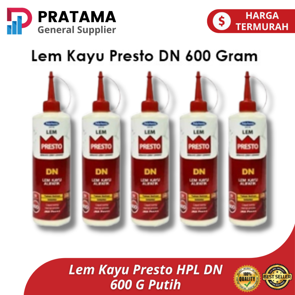 Jual Lem Serbaguna / Lem Putih Lem Kayu Mebel Hpl Tacosheet Presto Tipe DN 600gr | Shopee Indonesia