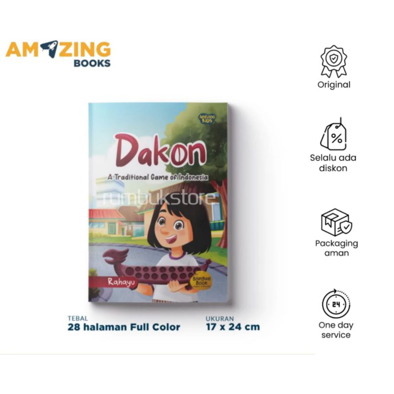 Jual Buku Anak Bilingual - DAKON A Traditional Game Of Indonesia ...