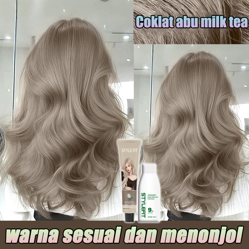 Jual 【Flash sale】STYLE FIT cat rambut Coklat abu milk tea *200ml,Mudah ...