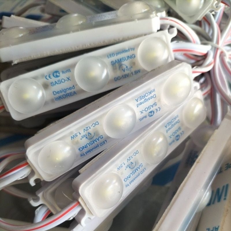 Jual lampu led modul 3 mata saso samsung 12V 1.5W ip68 warna putih harga 50pc | Shopee Indonesia