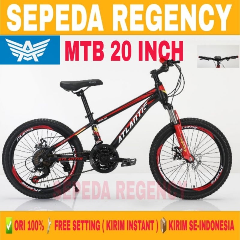 Jual Sepeda Gunung MTB ATLANTIS 20 Inch Rem Cakram 21 Speed Usia 8-12 Tahun | Shopee Indonesia