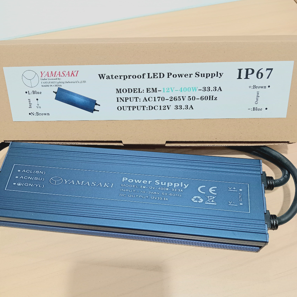 Jual YAMASAKI Trafo Power Supply Outdoor Waterproof 12V 400W 33,3A FULL ...