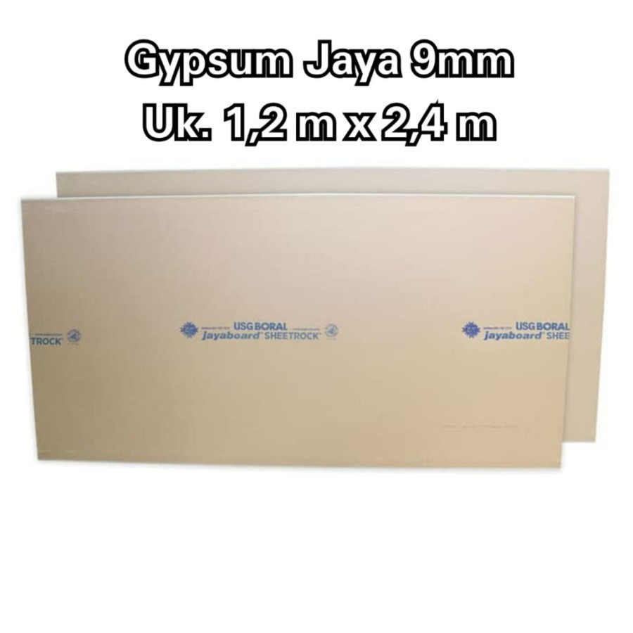 Jual GIPSUM JAYA BOARD 9mm / GYPSUM JAYABOARD 9mm 1,2x2,4 m PERLEMBAR ...