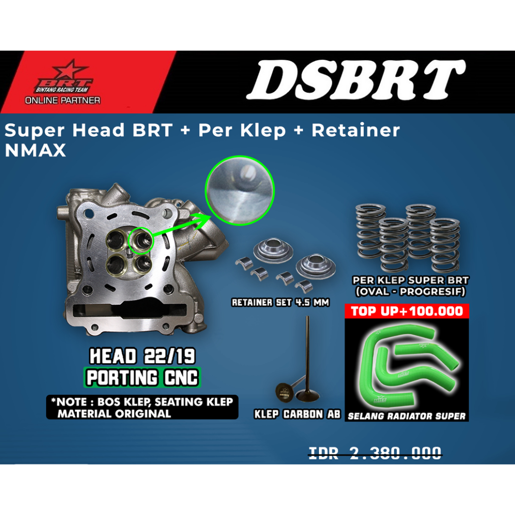 Jual PAKET HEAD BRT NMAX PORTING CNC Klep 22 19 NMAX OLD | Shopee Indonesia