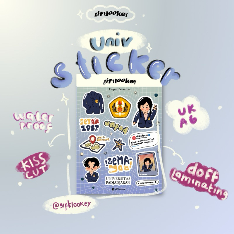 Jual [Unpad] Sticker Universitas/Sticker Lucu/Sticker Aesthetic/Sticker ...
