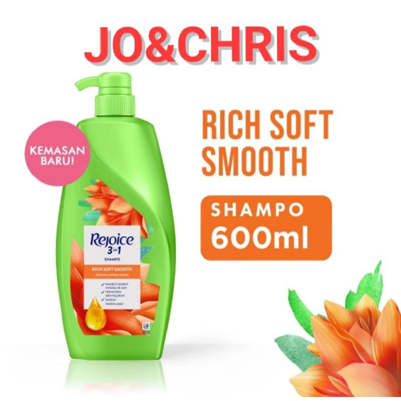 Jual Rejoice Shampoo Rich Soft Smooth 600ml | Shopee Indonesia