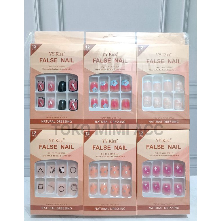 Jual MIMI ACC GROSIR YY KISS 12 BOX KUKU PALSU DEWASA REMAJA FAKE NAILS ...