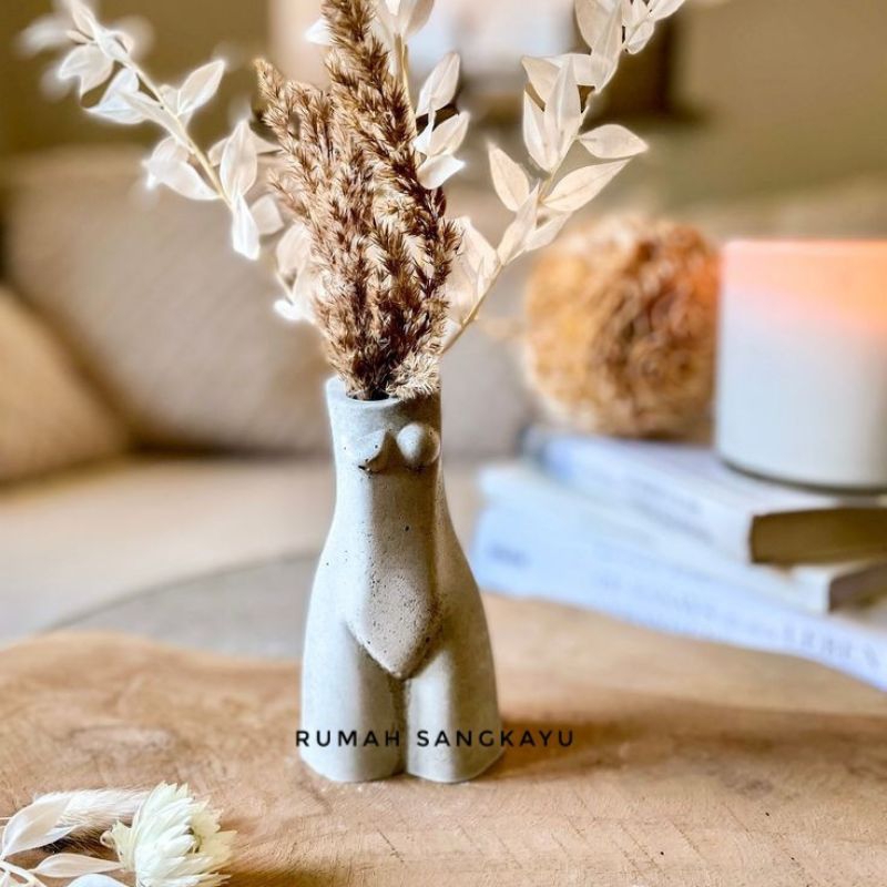 Jual Vas Bunga Kering Concerte Aesthetic Body Luxury Lakstone Tipe A ...
