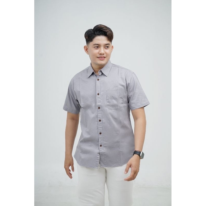 Jual BRANDDY KEMEJA PENDEK KATUN TWILL SWEDING | Shopee Indonesia