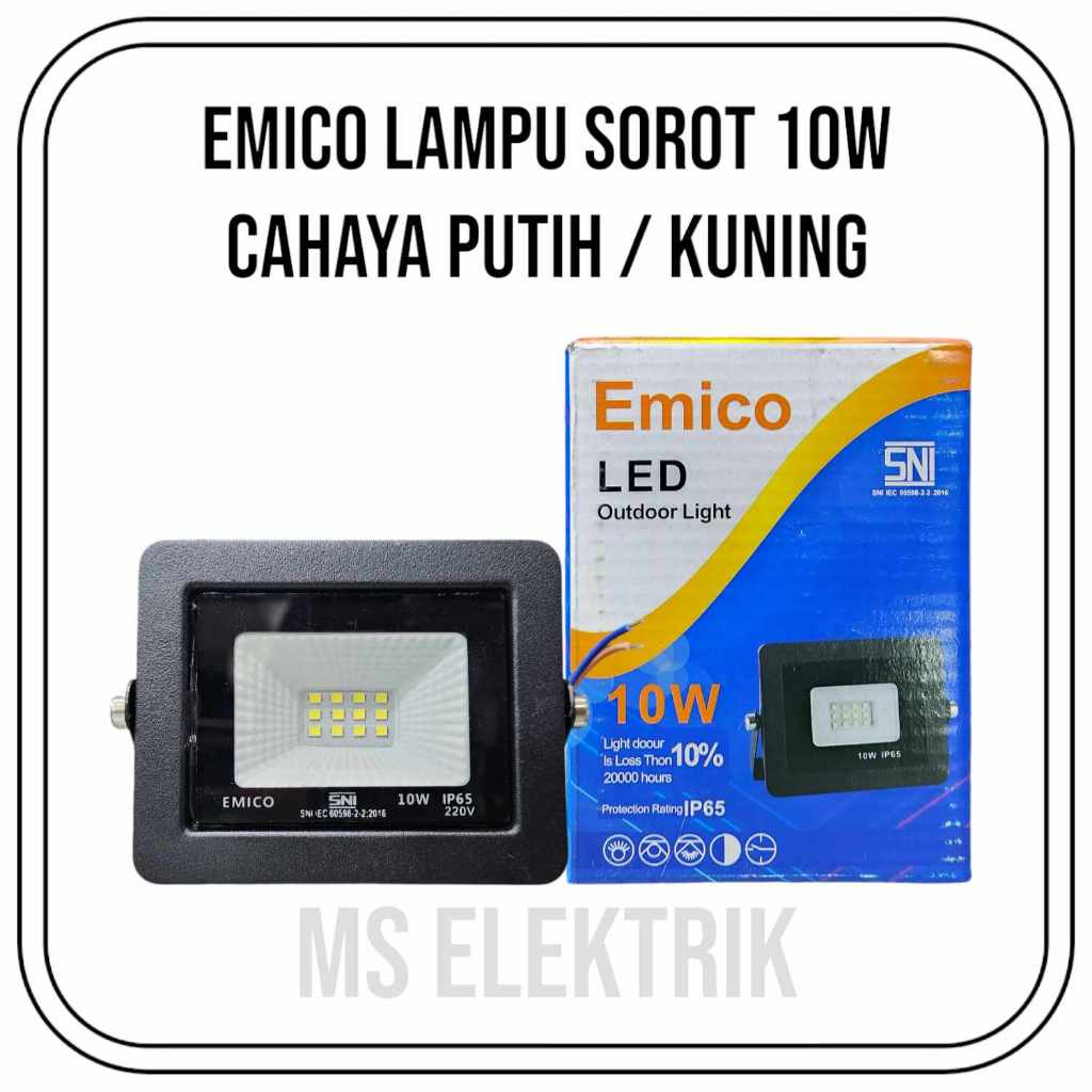 Jual Emico Lampu Sorot SMD LED 10 watt SNI IP65 Lampu Tembak Floodlight untuk Panggung / Outdoor ...