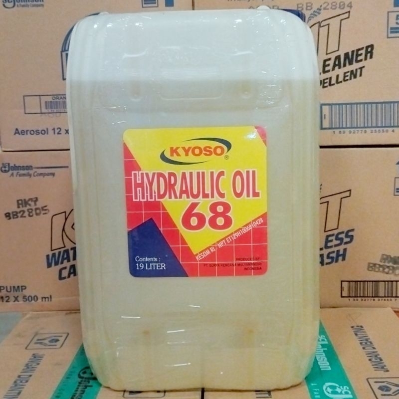 Jual OLI HIDROLIK / HYDRAULIC KYOSO HYDRAULIC ISO VG 68 BENING / CLEAR 19 LITER | Shopee Indonesia