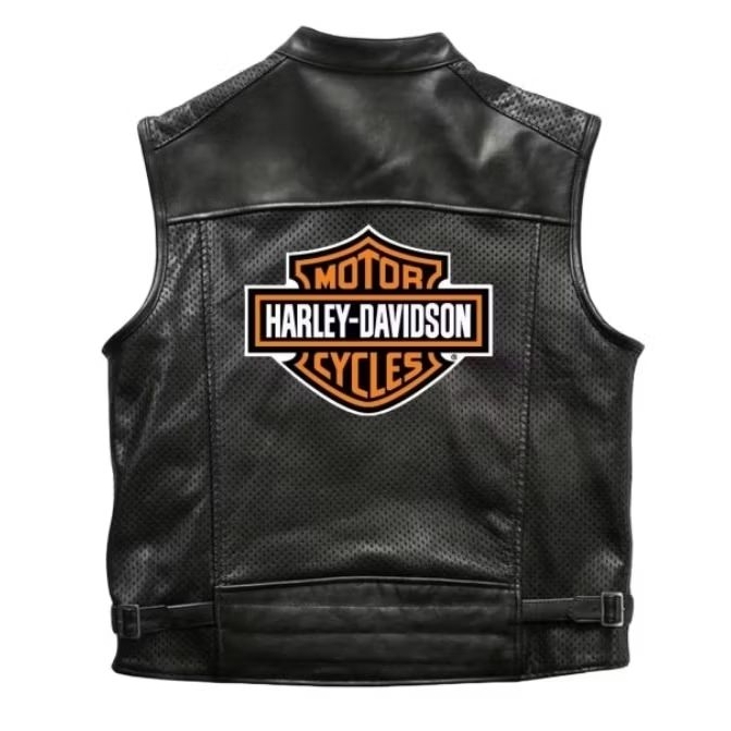 Jual ROMPI MOTOR VEST KULIT ASLI JAKET BIKER TOURING HARLEY DAVIDSON ...