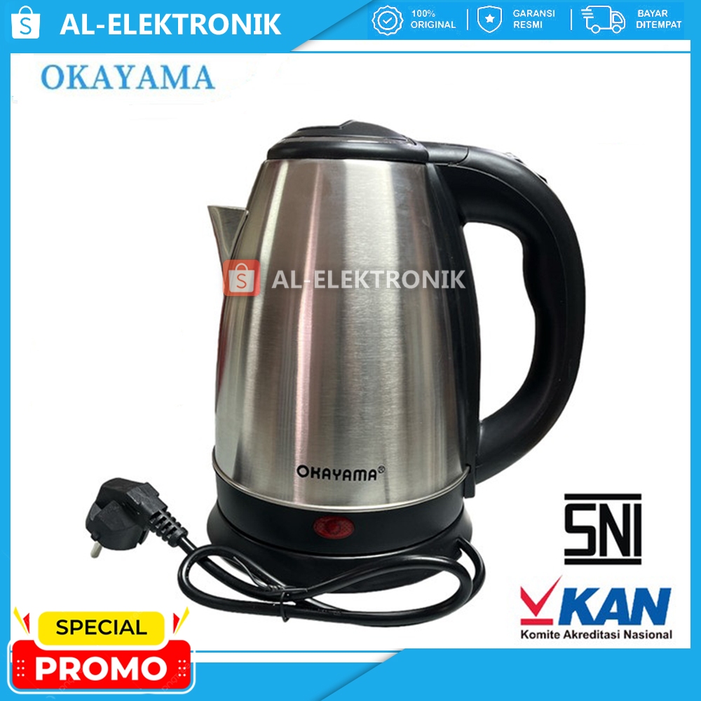 Jual OKAYAMA OK-218 Teko Listrik Okayama 2L / Pemanas Air 2.0L/Kettle Electric Kapasitas ...