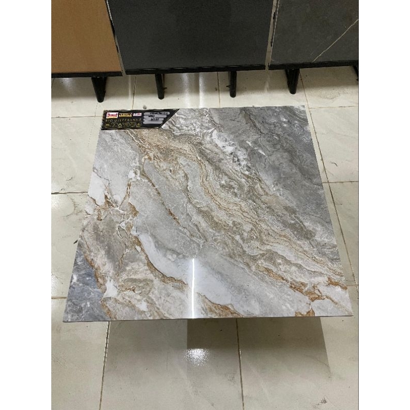 Jual GRANIT MURAH 60X60 IKAD PACIFIC GREY GLAZED POLISH | Shopee Indonesia