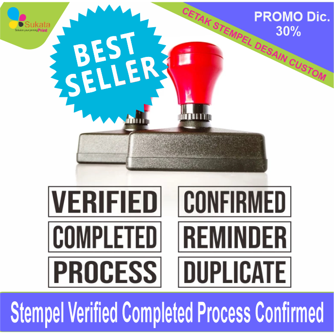 Jual Stempel Verified, Completed, Process, Confirmed, Reminder ...
