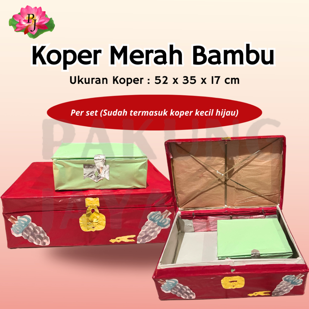 Jual Set Koper Merah bahan Bambu untuk Sembahyang Leluhur Cengbeng/Qing ...