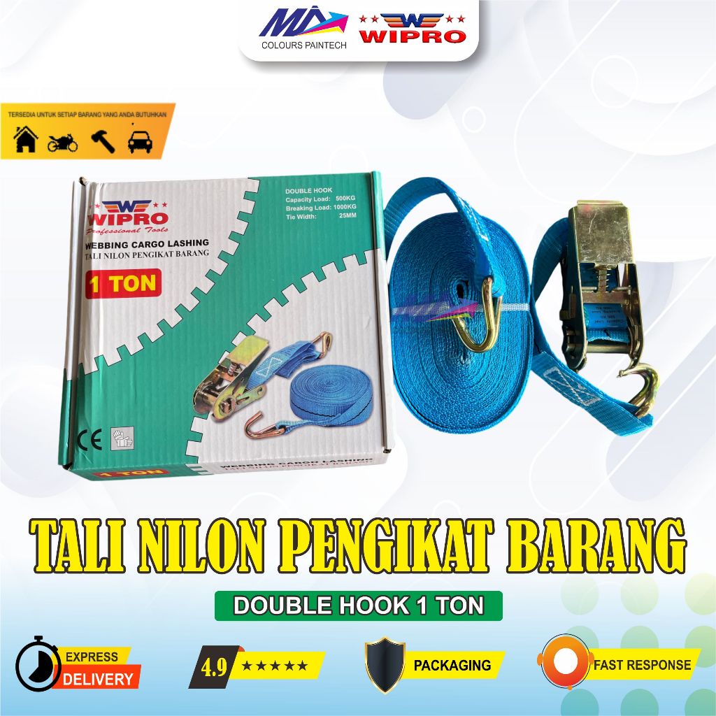 Jual WIPRO TREK BELT / TALI PENGIKAT BARANG 1"x10 meterx1TON / RACHET ...