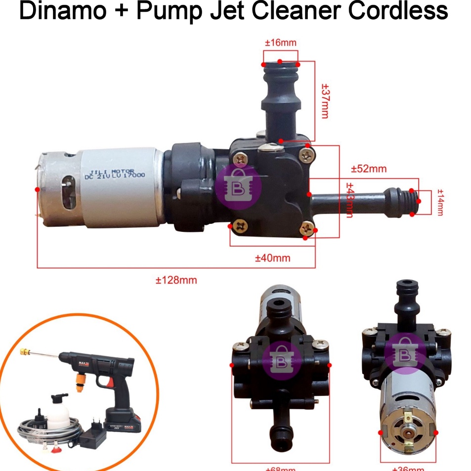 Jual Flash Product Dinamo Pumpa Jet Cleaner Cordless Sparepart Dinamo dan Pump Jet Cleaner ...