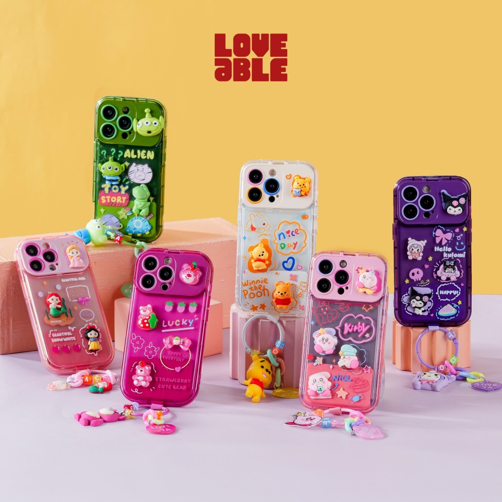 Jual LOVEABLE Disney Mirror 3D Case With Handle - Softcase/Cashing HP ...