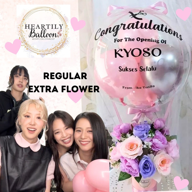 Jual [ TERIMA DADAKAN] EXTRA FLOWERS BALLOON BUCKET CONGRATULATIONS ...