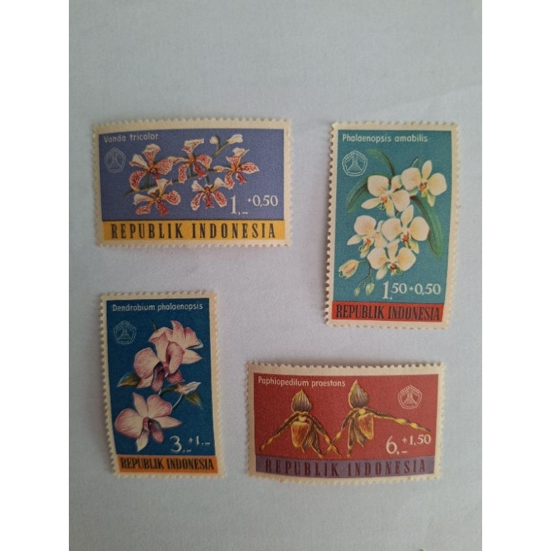 Jual perangko lawas seri bunga anggrek set 4pcs | Shopee Indonesia