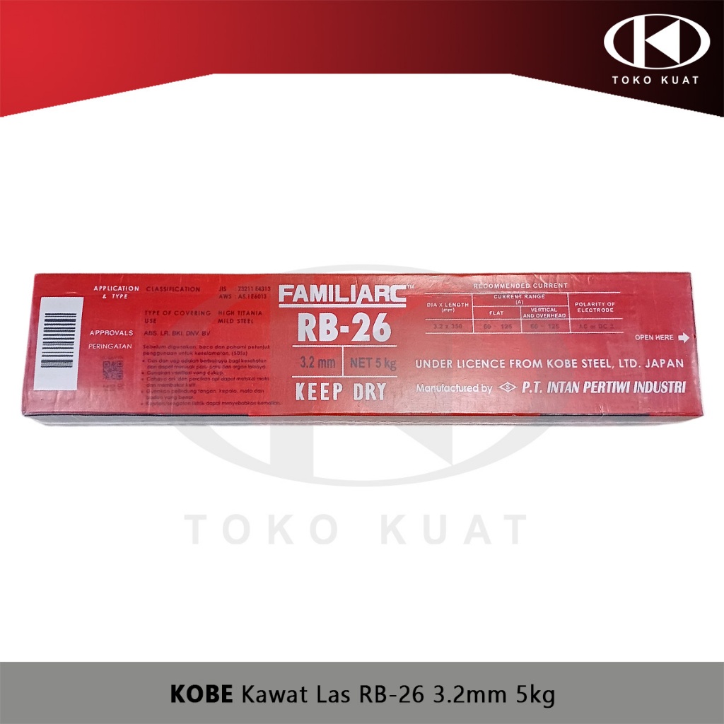Jual Kawat Las Listrik KOBE RB-26 3,2mm AWS E6013 | Shopee Indonesia