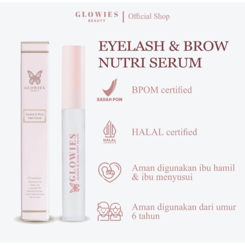Jual Glowies Beauty Eyelash & Brow Nutri Serum {Ready} | Shopee Indonesia
