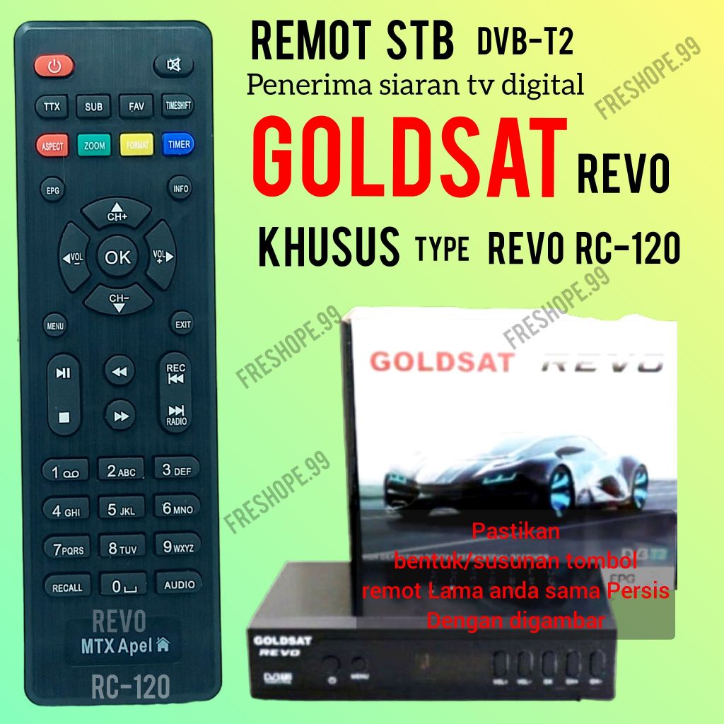 Jual Remote stb goldsat revo RC-120 set top box remot | Shopee Indonesia