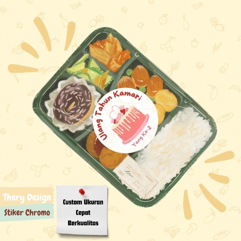 Jual Stiker Ulang Tahun Stiker Bento Stiker Rice Box Stiker Hampers ...