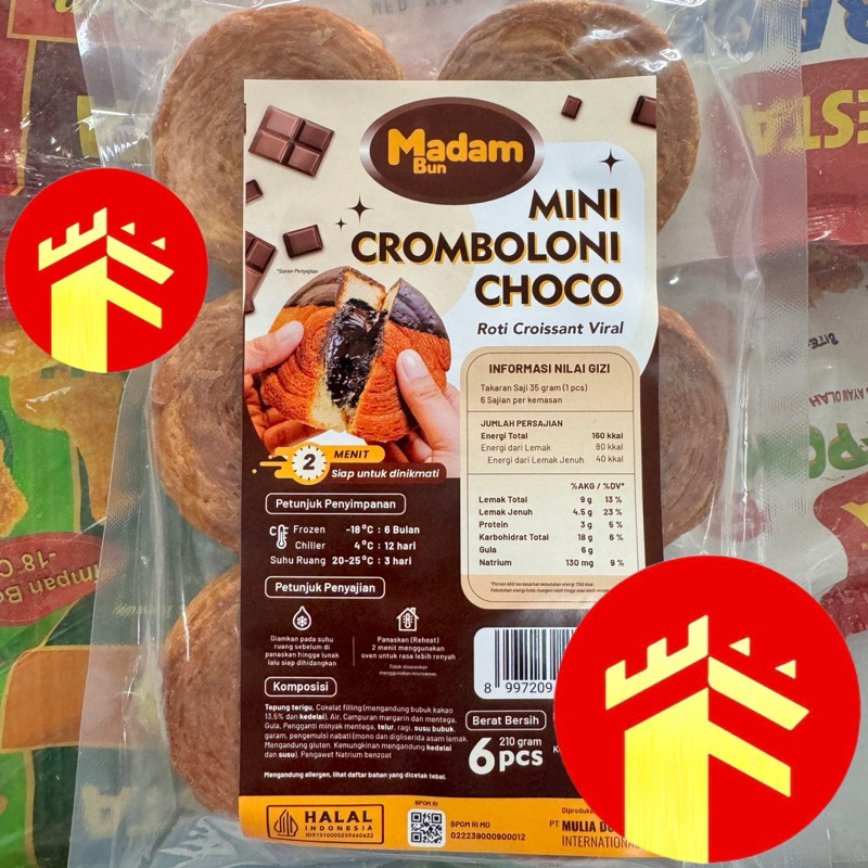 Jual CROMBOLONI CHOCO ISI 6 MINI CROMBOLONI COKLAT ISI 6 MADAM BUN MINI ...