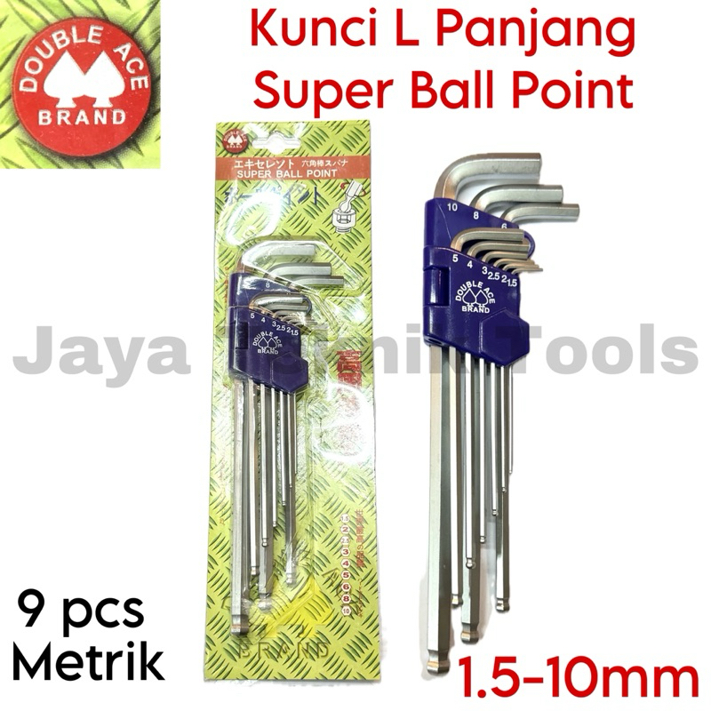 Jual Kunci L Ball End Point Metrik Mm Double Ace Besi Steel Panjang ...